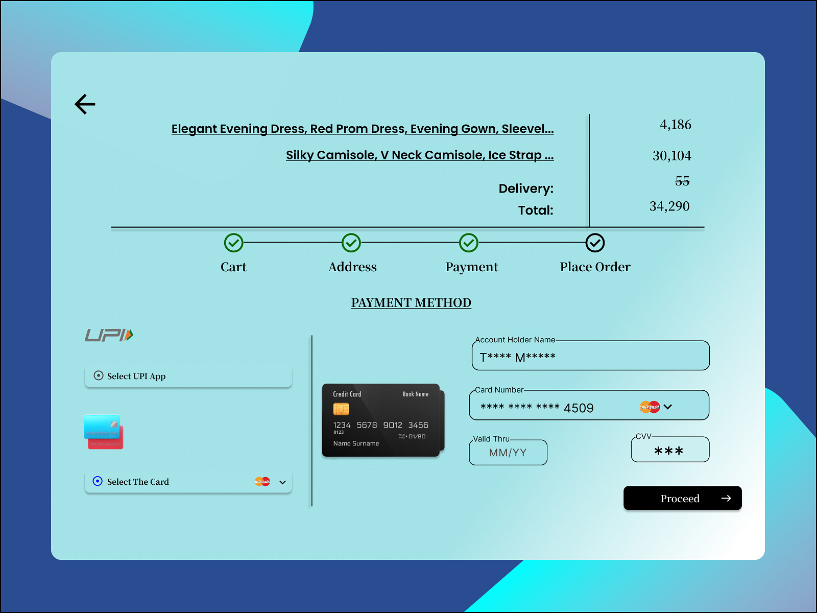 "One-Step Checkout" by THIRUMALINI on Dribbble