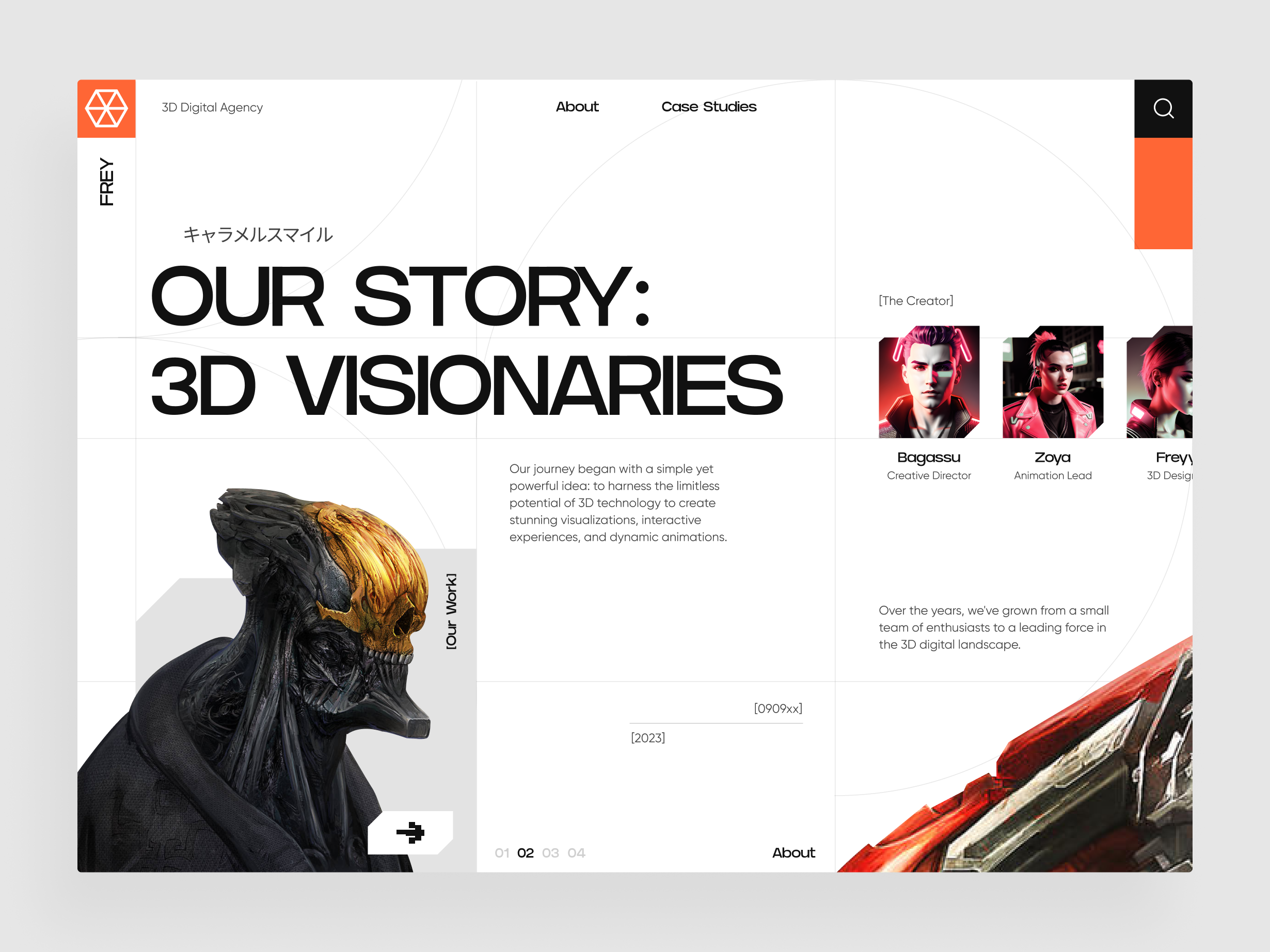 FREY - 3D Agency Website Animation by Padhang Satrio for One Week ...