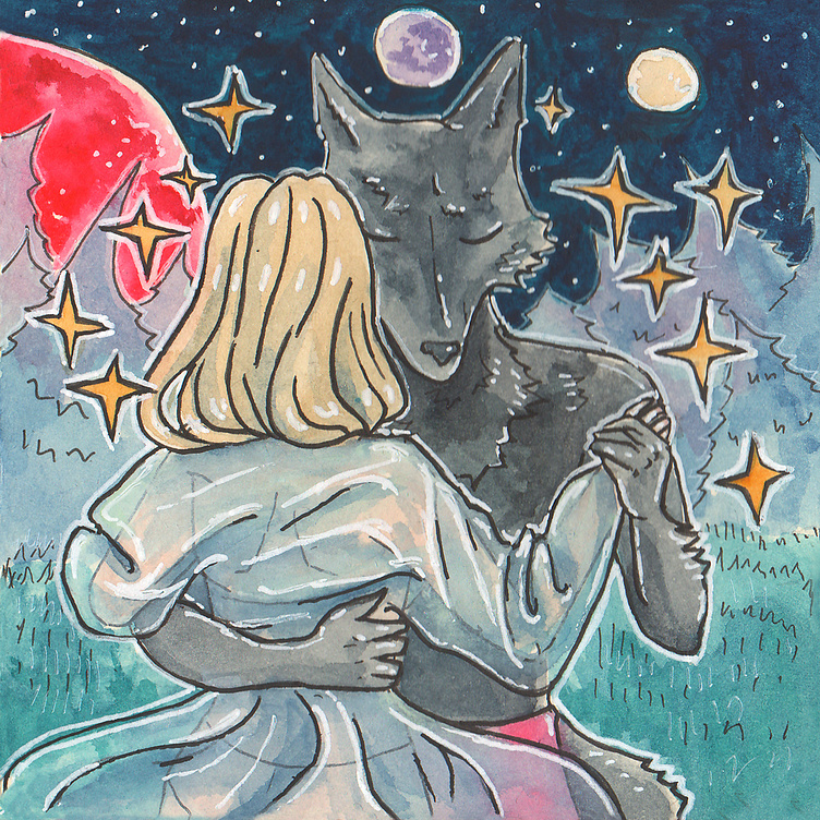 Silent pixel comic "Under Violet Moon" by Antonina Korotkova on Dribbble
