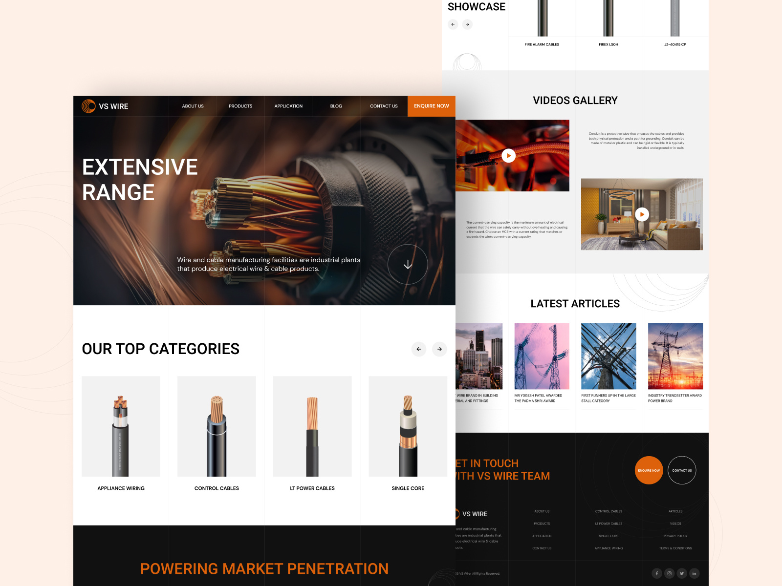 VS Wire and Cables Landing Page by Yudiz Solutions Ltd on Dribbble