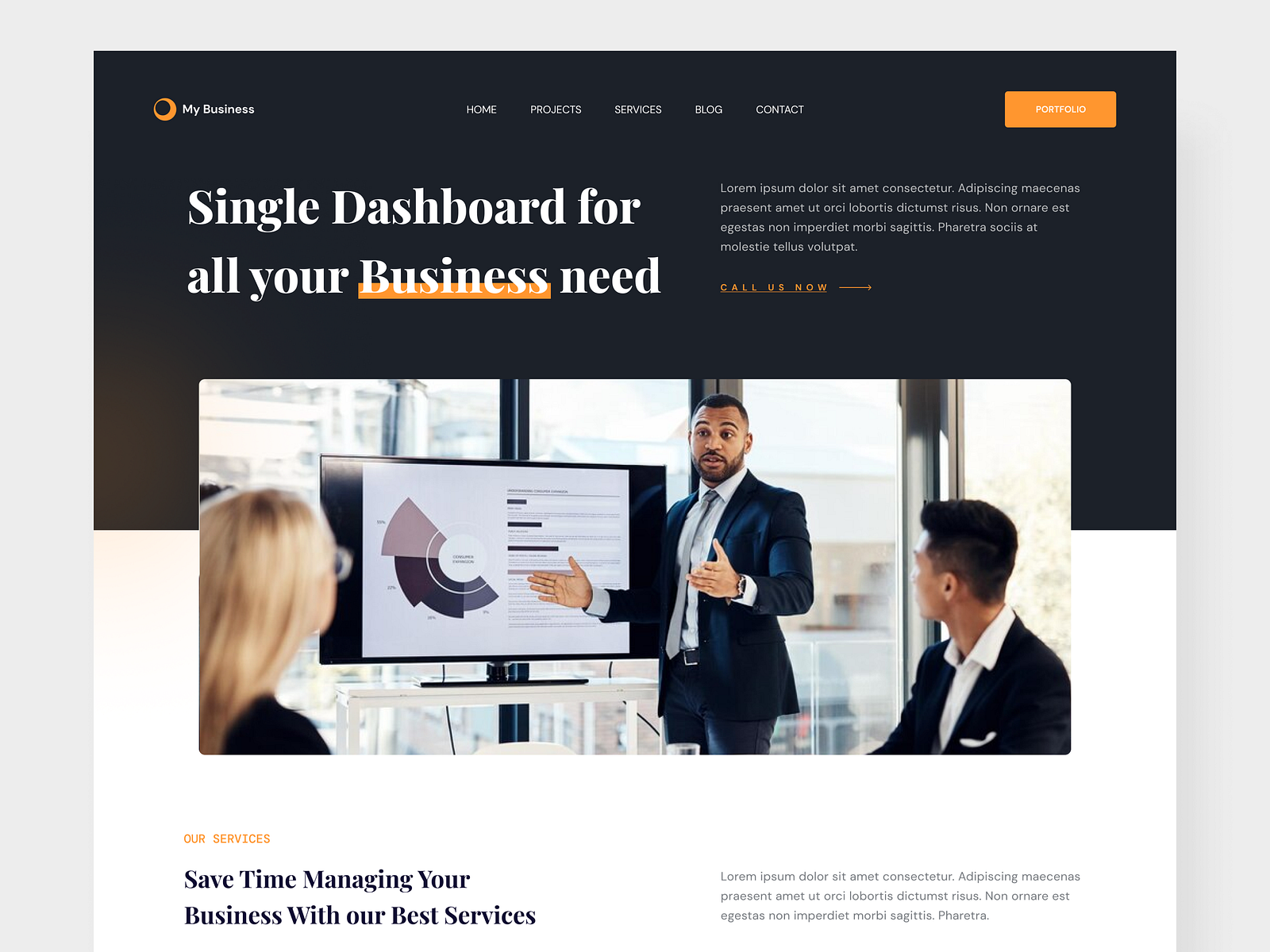 Business Agency Website by Jit Banik on Dribbble