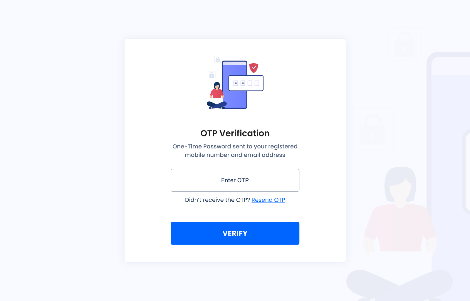 Otp Verification Popup Design By Raj Kumar On Dribbble