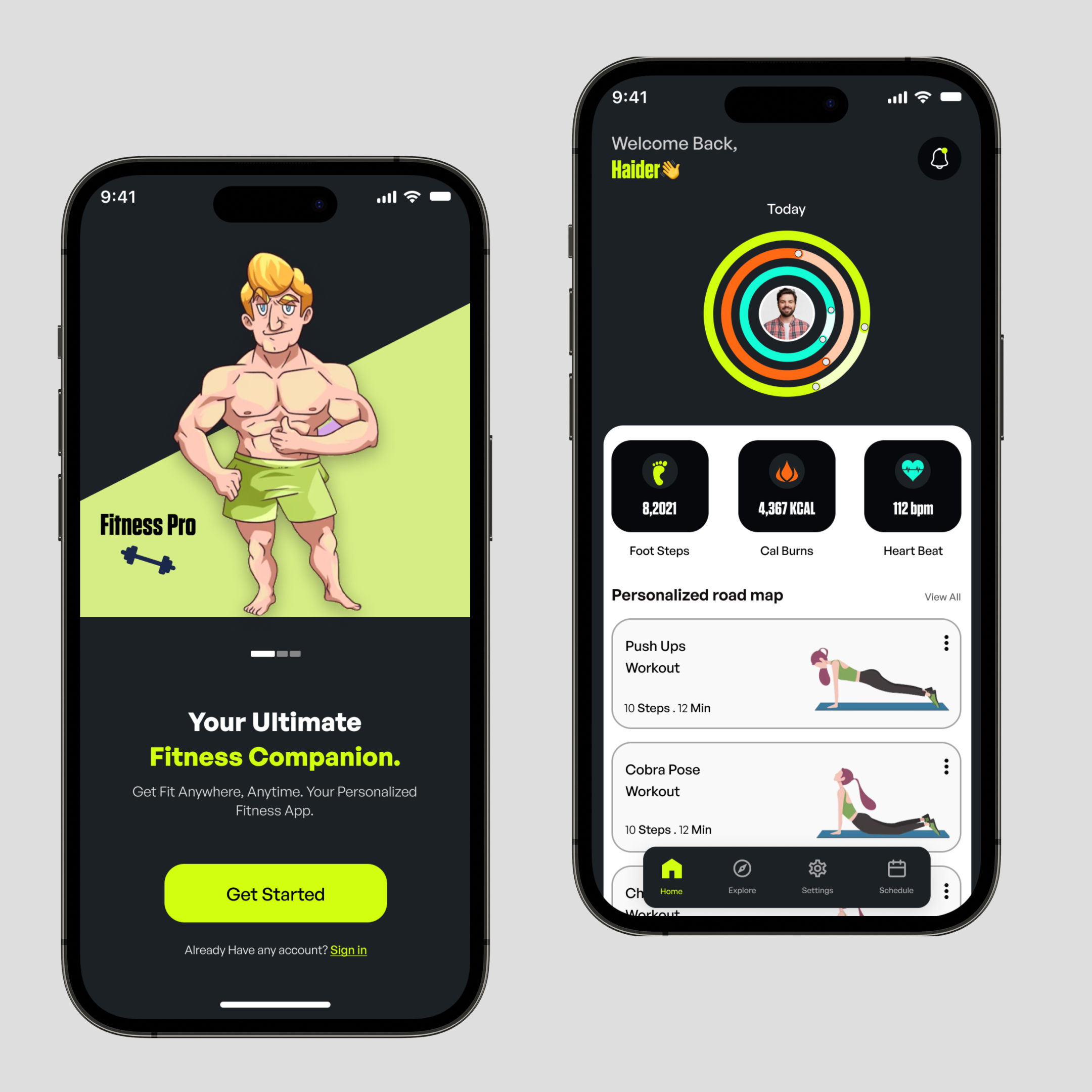 Fitness Workout App Ui Design by Ali Haider on Dribbble