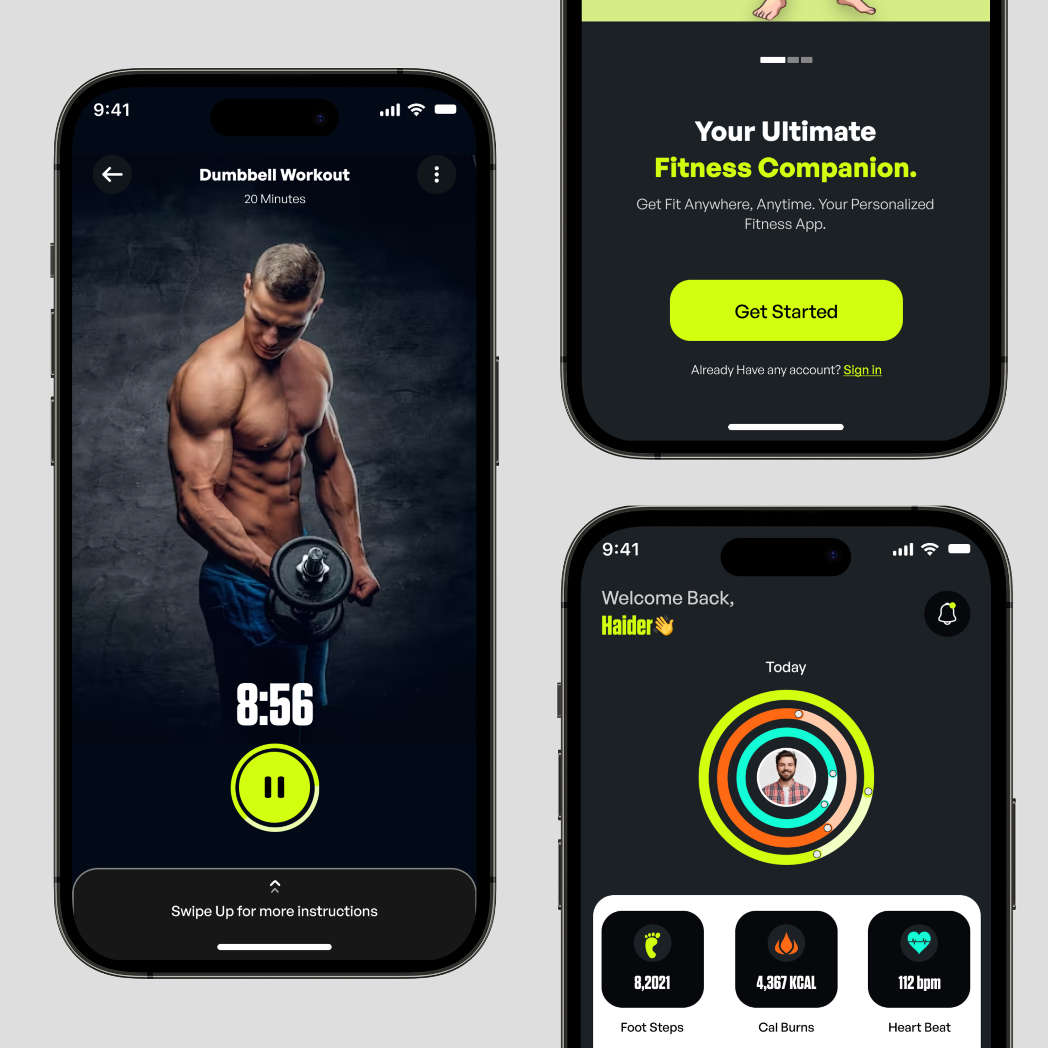 Fitness Workout App Ui Design by Ali Haider on Dribbble