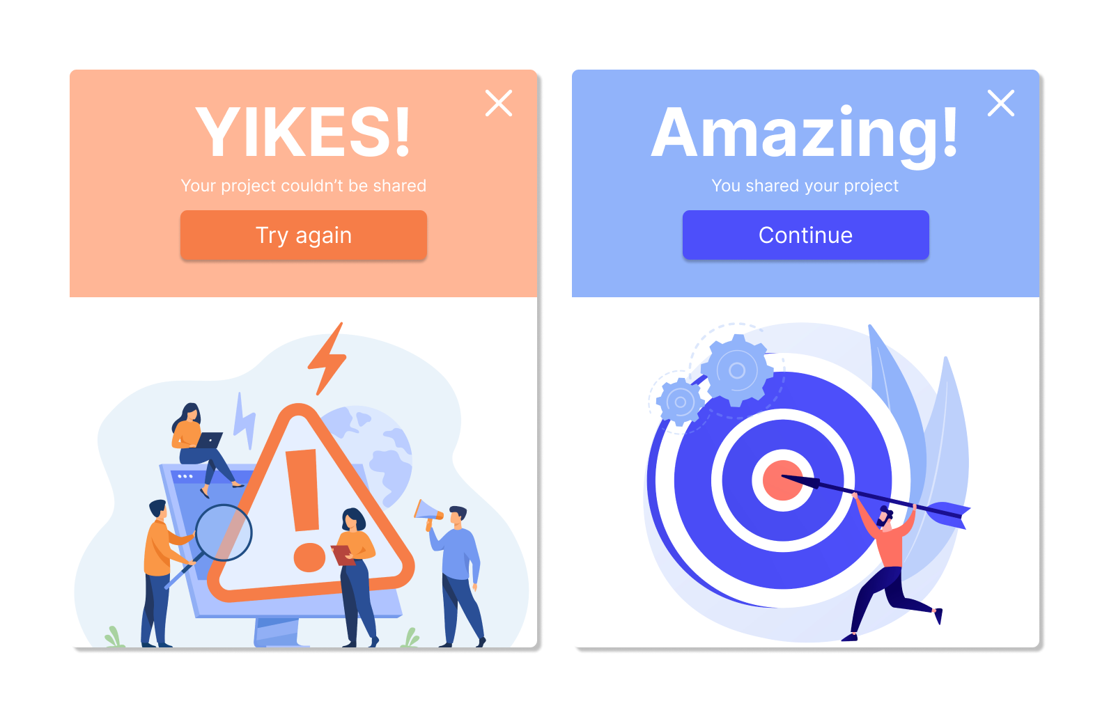 Flash Message (Error and Success) by Jonathan Chiang on Dribbble