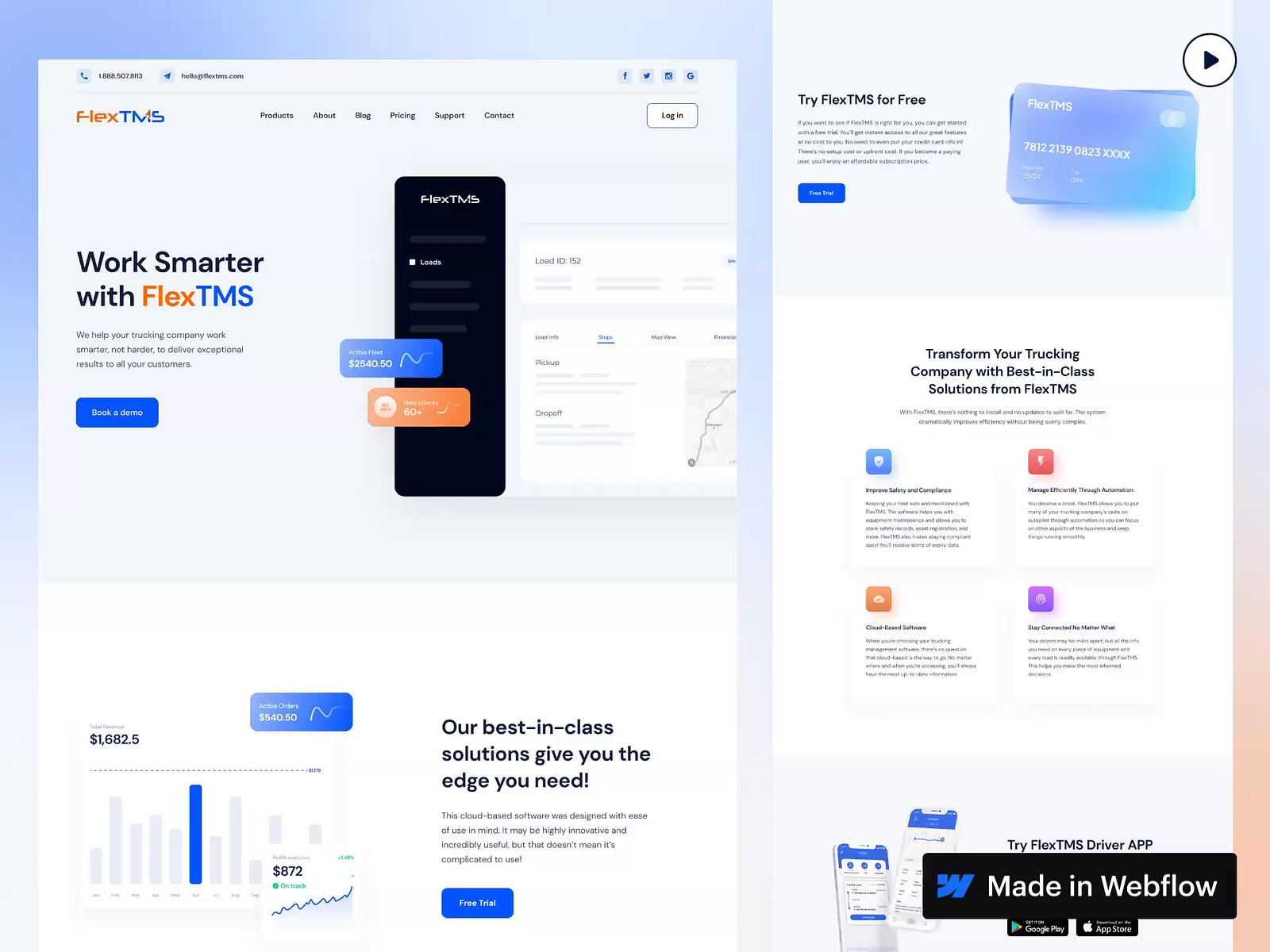 Truck Management System TMS Website Animation - Clean & Minimal by ...