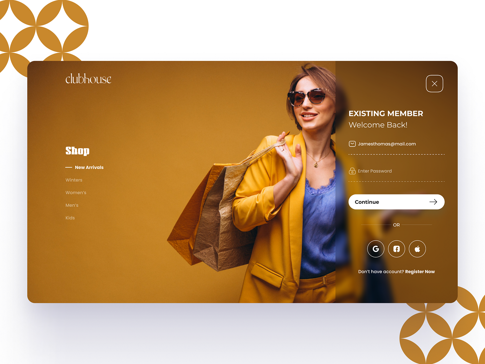 Fashion Login Page UI Design by thisuix on Dribbble