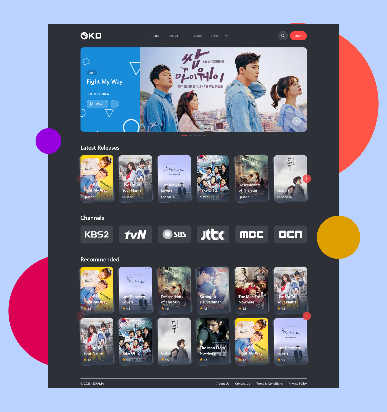 Movie/Drama UI Design by Rahmat on Dribbble