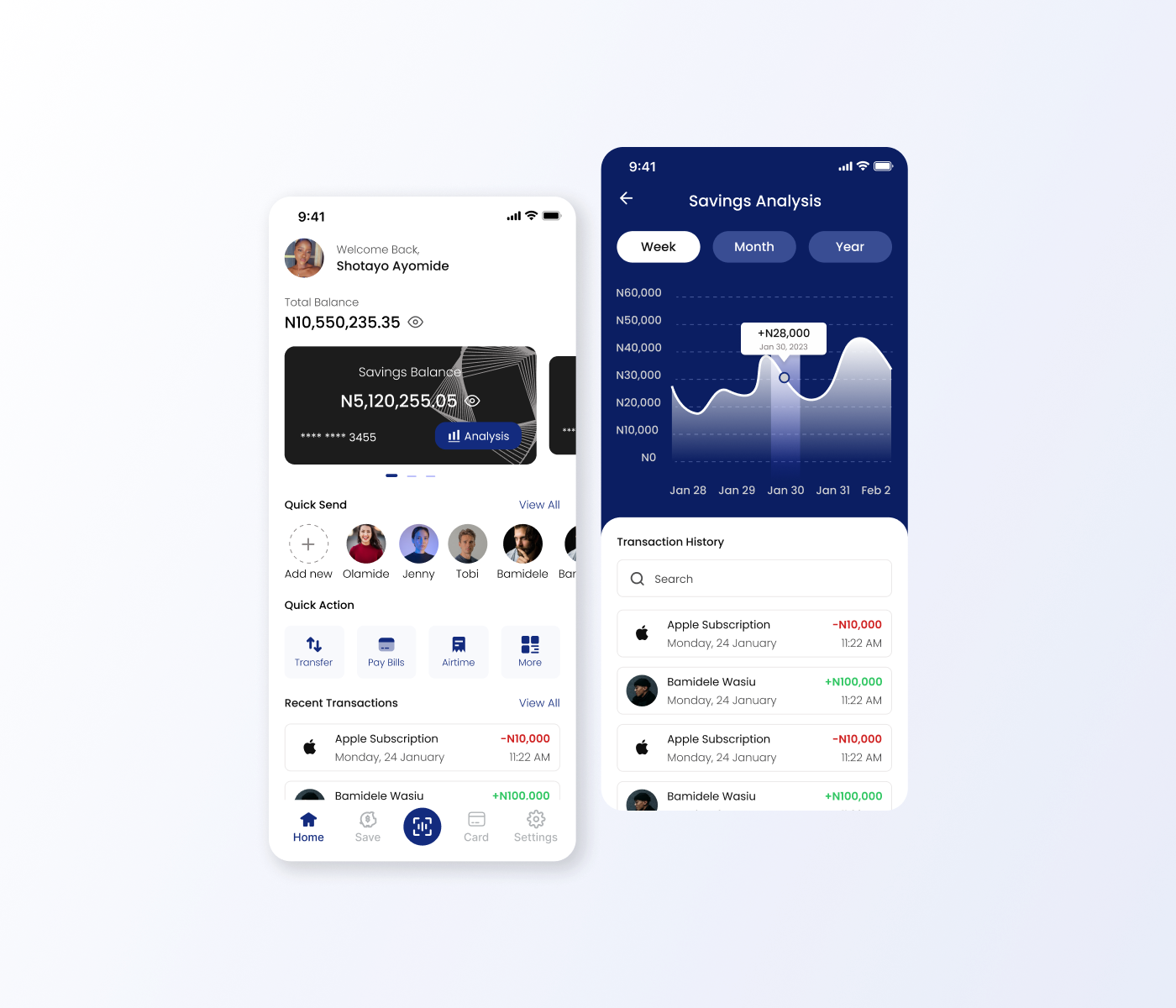 Fintech Mobile App Design by Shotayo Ayomide Mary on Dribbble