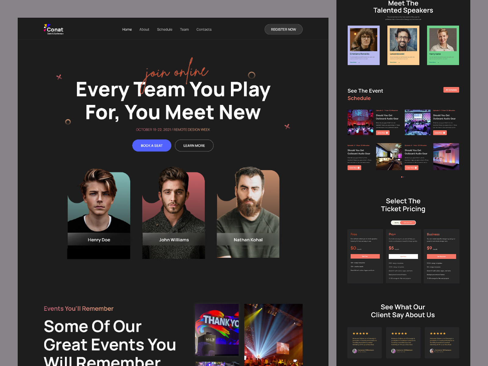 CONAT- Events Ticketing Website by Rasel Mahmud Shakil for Interfacly ...