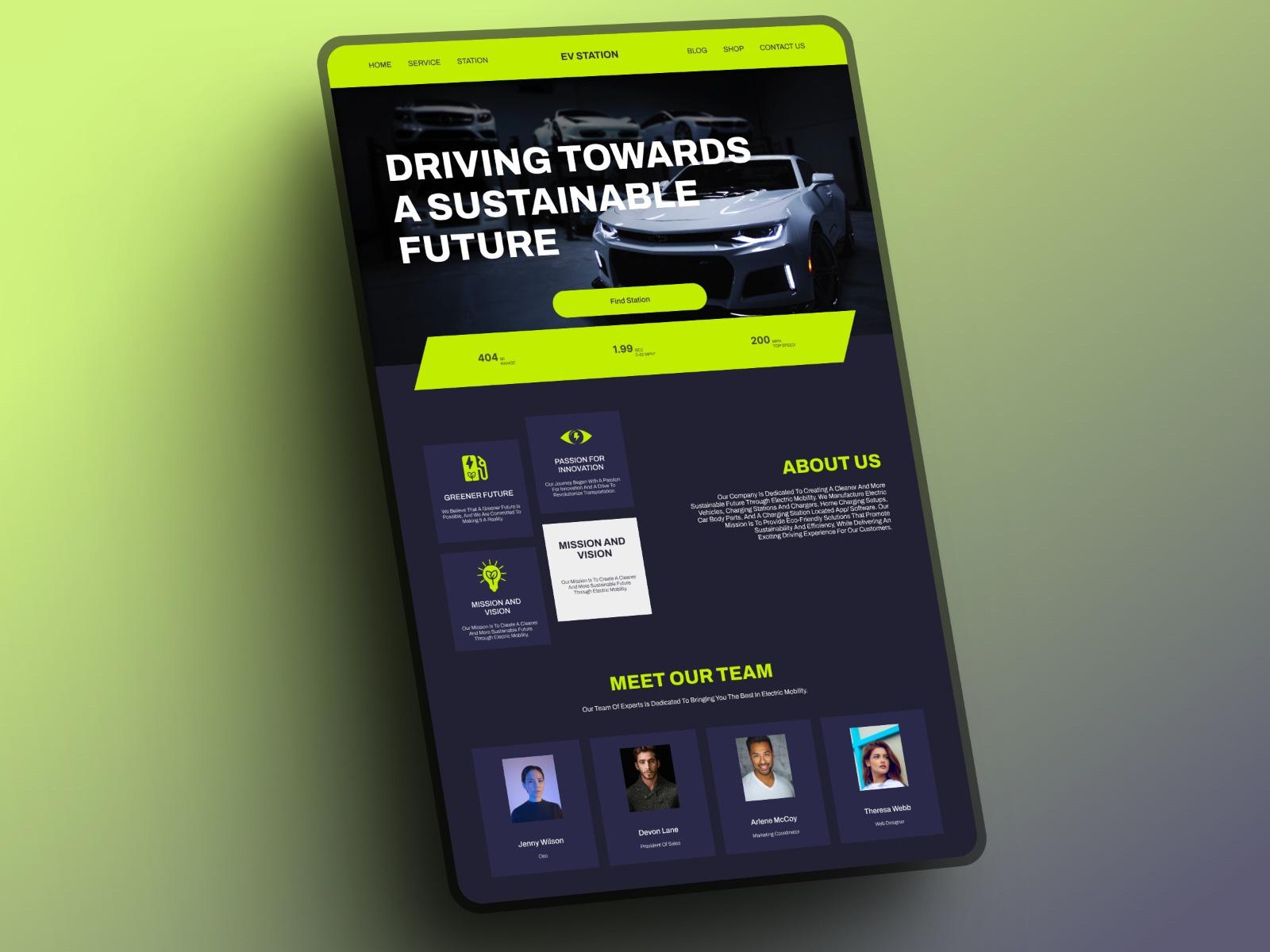 EV Station Website Landing page by Mehul Thakar on Dribbble