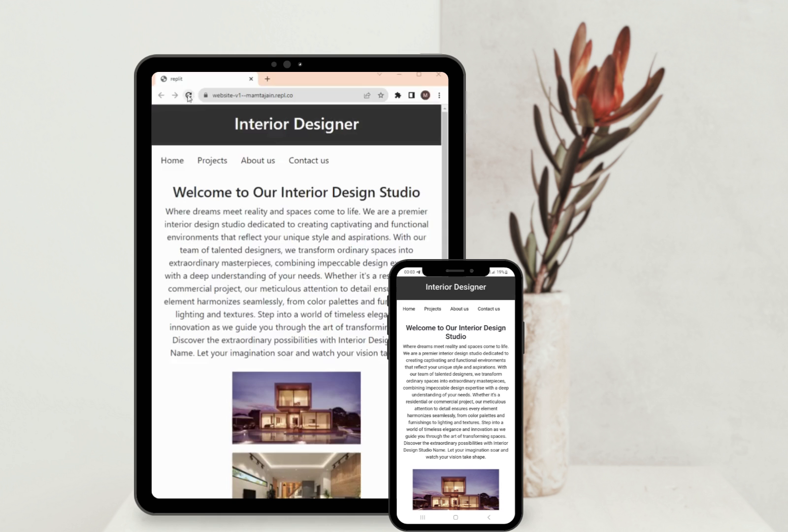 Interior Design Webpage in HTML & CSS by Mamta Jain on Dribbble