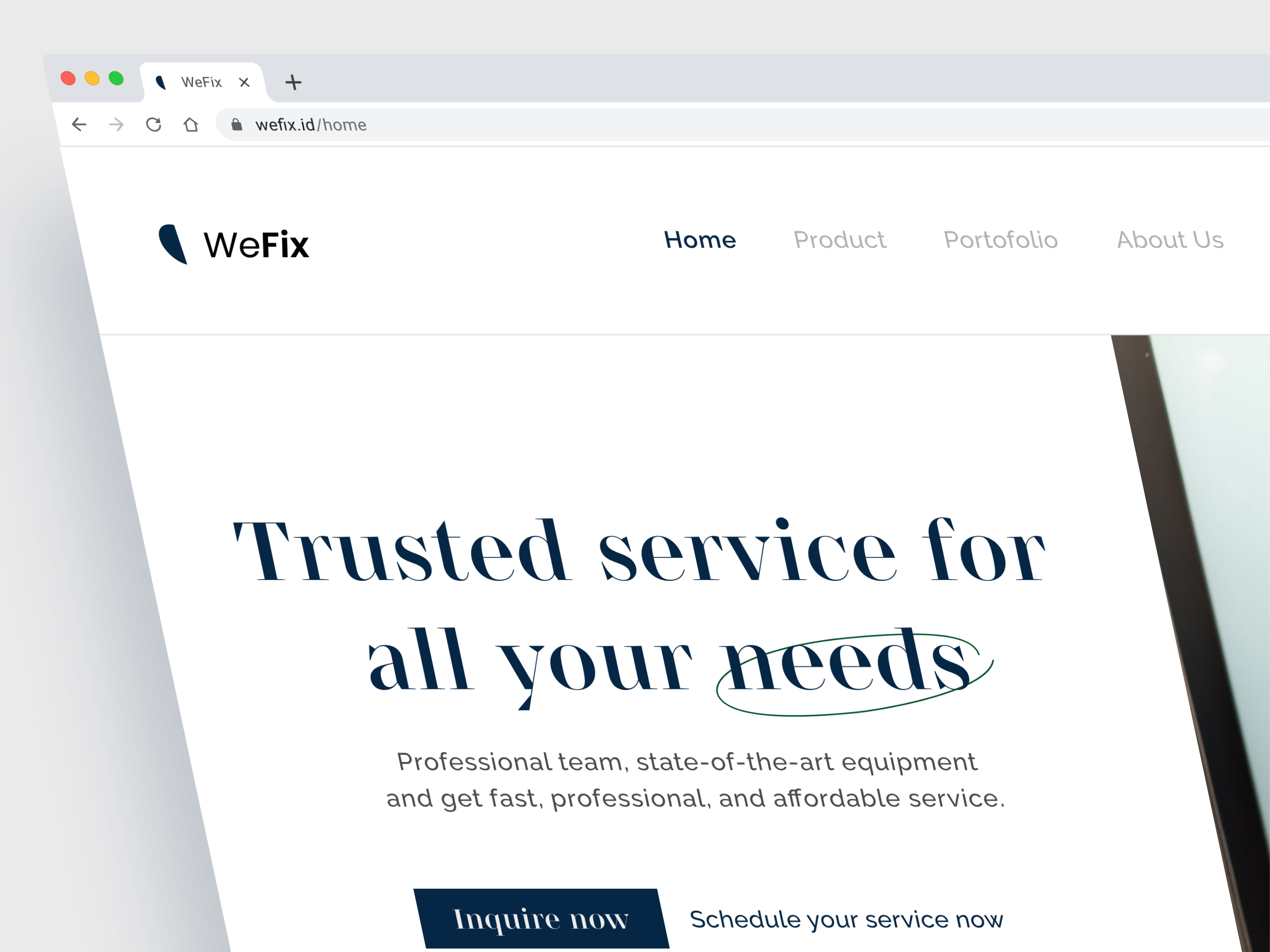 WeFix - Manage Branding Landing Page by Muhammad Andriansyah on Dribbble