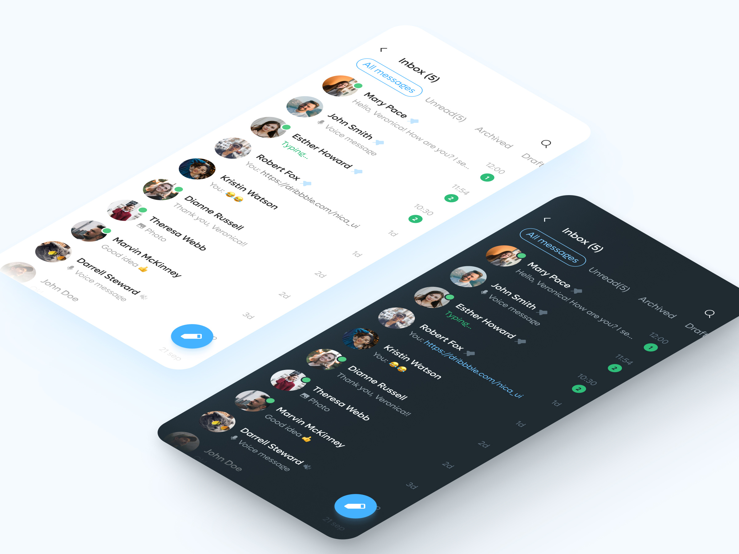 Daily UI #39 - Inbox UI by Veronica K on Dribbble