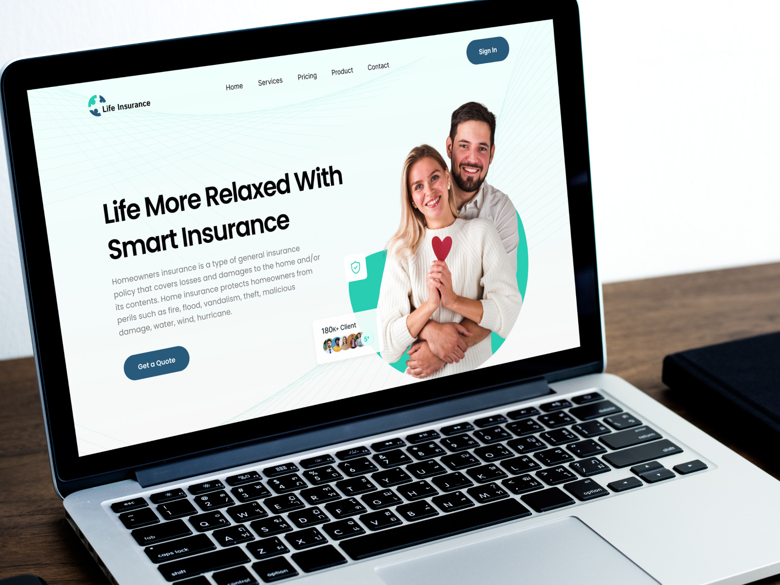 Insurance Landing Page📋 by get website on Dribbble