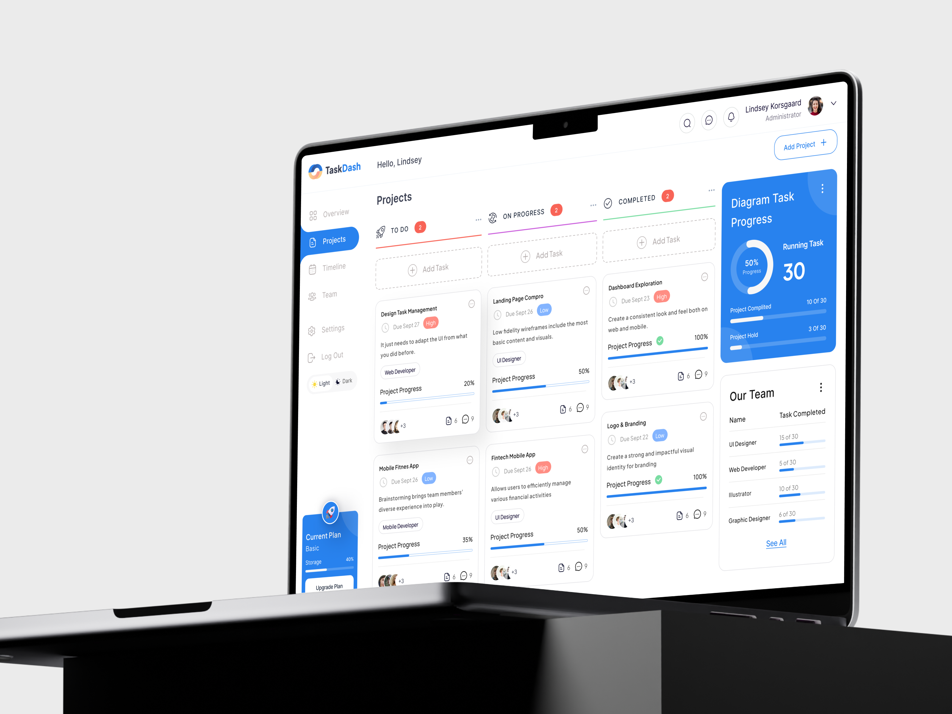 Task Management Dashboard by Virgiawan Listanto for Designcrea Studio ...