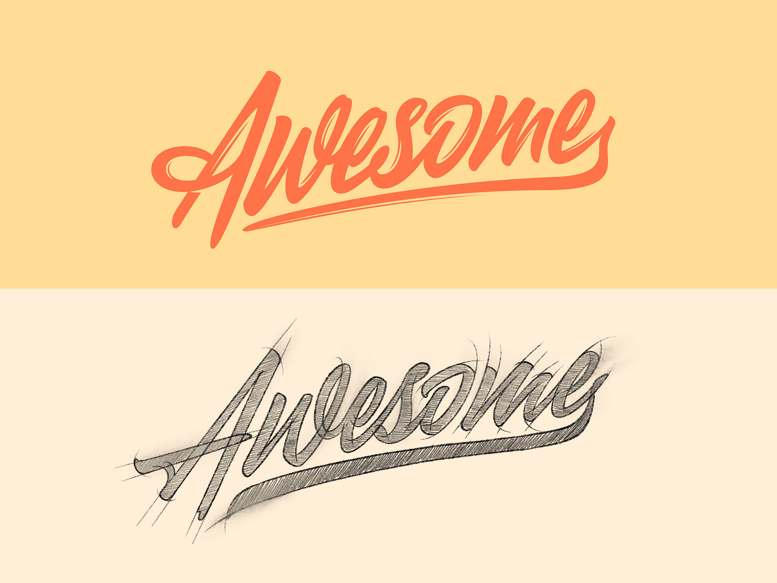 Awesome lettering by Nikita Bauer on Dribbble