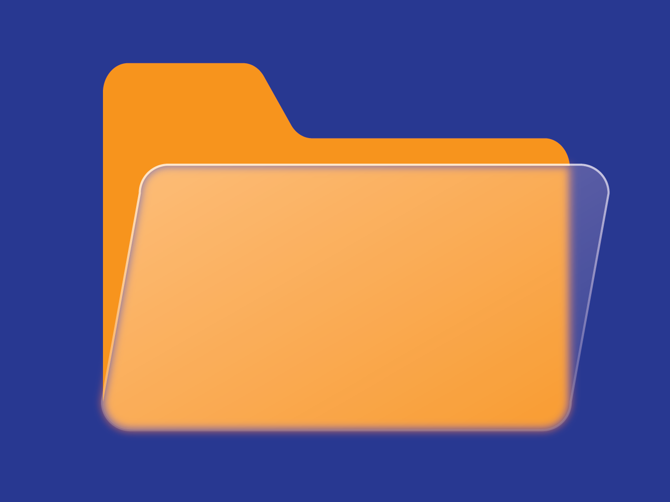 Glass Morphic Folder Icon by Chondon Backla on Dribbble