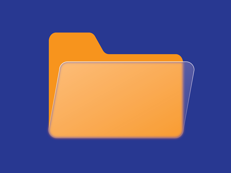 Glass Morphic Folder Icon by Chondon Backla on Dribbble