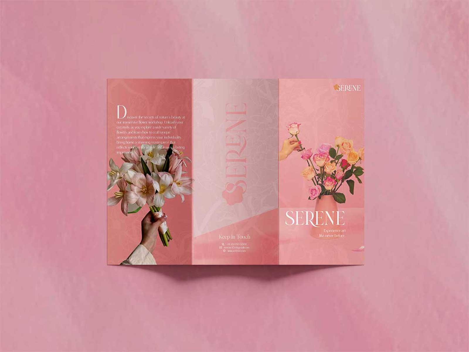 Flower Workshop Tri-fold Brochure Design. by Mysha Akther Rumana on ...