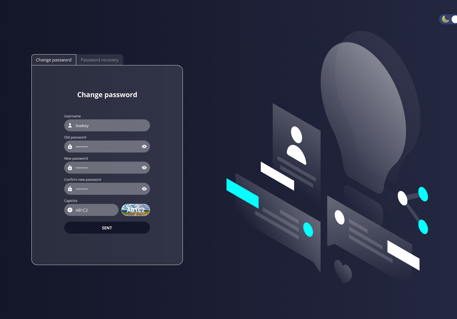 Change Password System Light/Dark (Website) UI by Real Lowkey on Dribbble