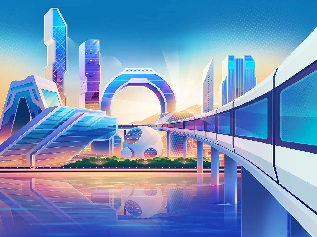 Utopia illustration by Walid Beno on Dribbble