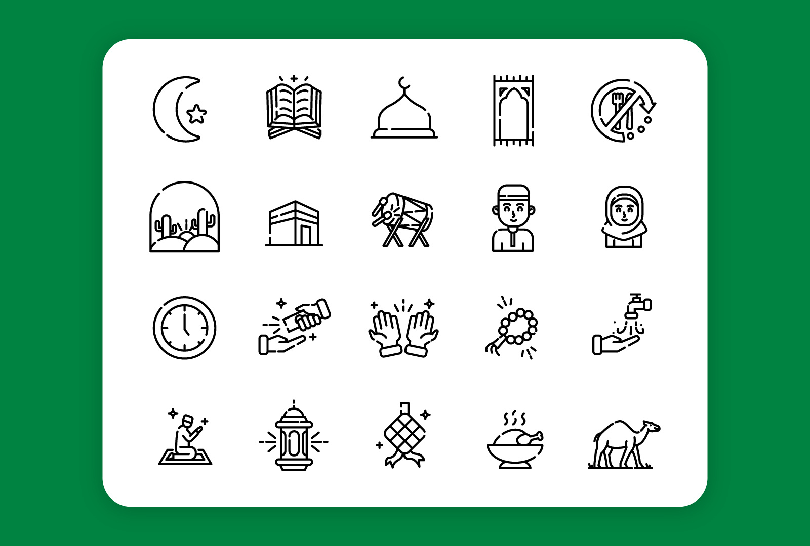 Ramadhan Icon Set by sinaelgi aziz on Dribbble