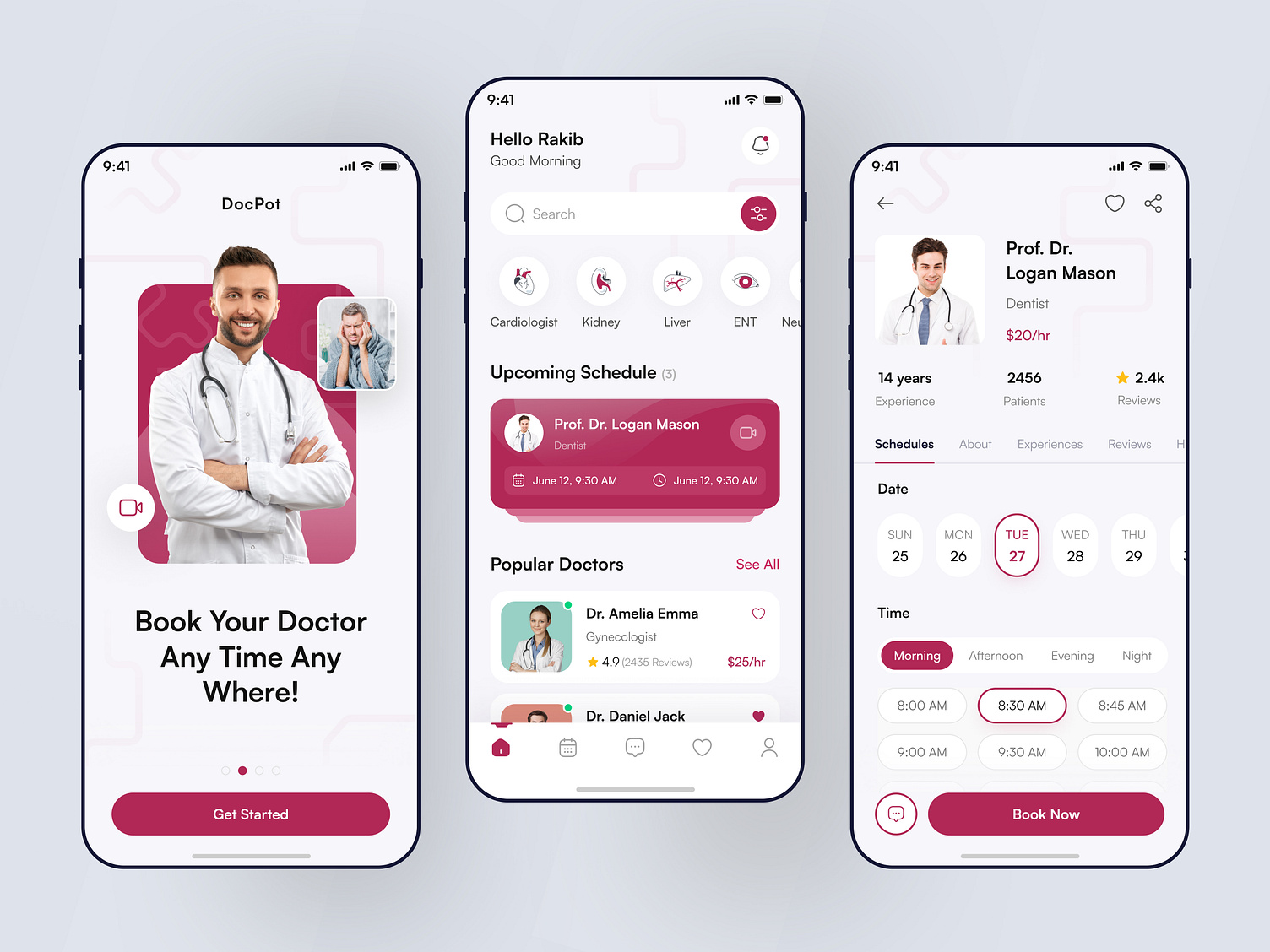 Doctor App by Rakib Kowshar for Orizon: UI/UX Design Agency on Dribbble