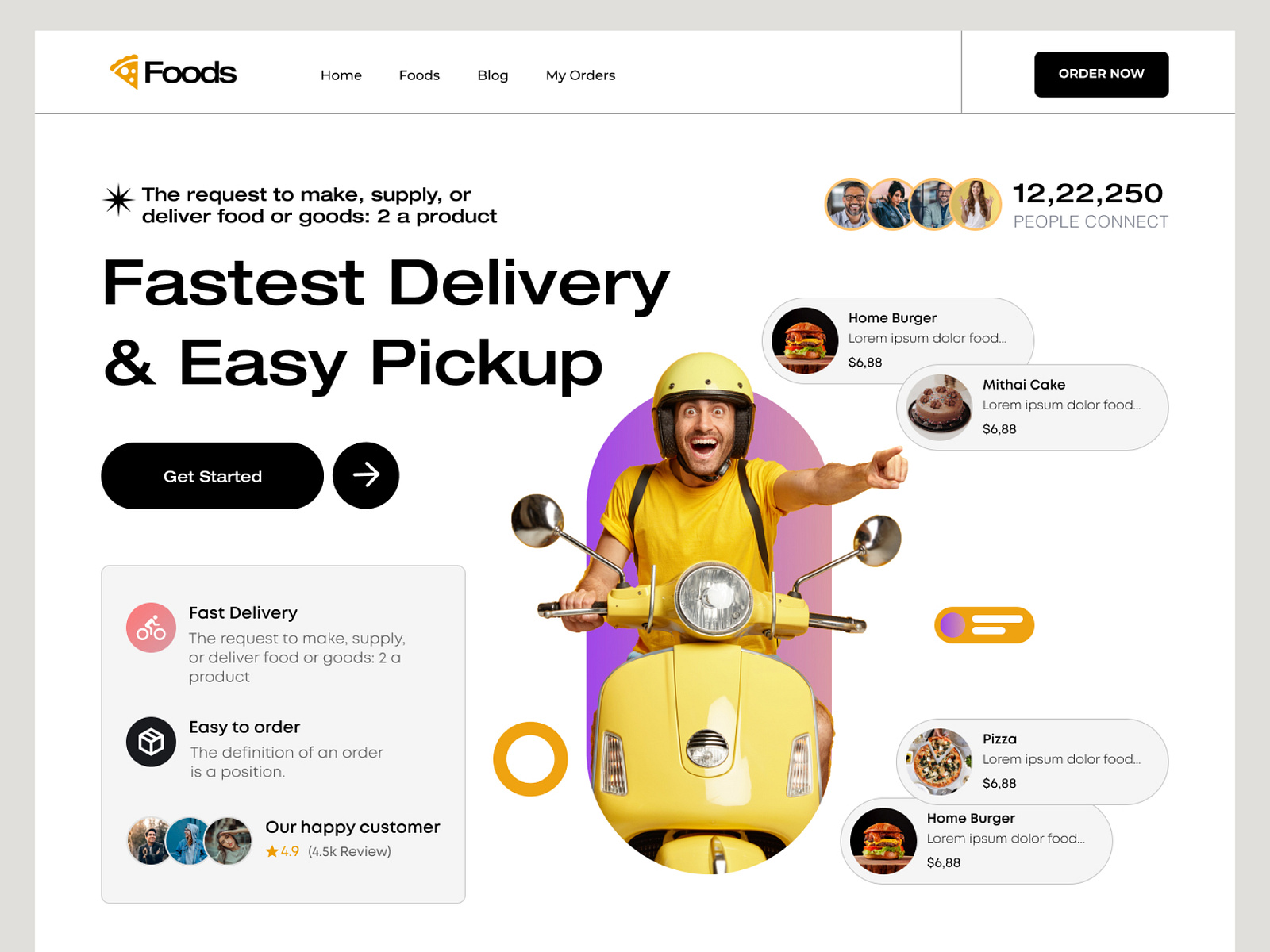 Food delivery website by Aakash Designer on Dribbble