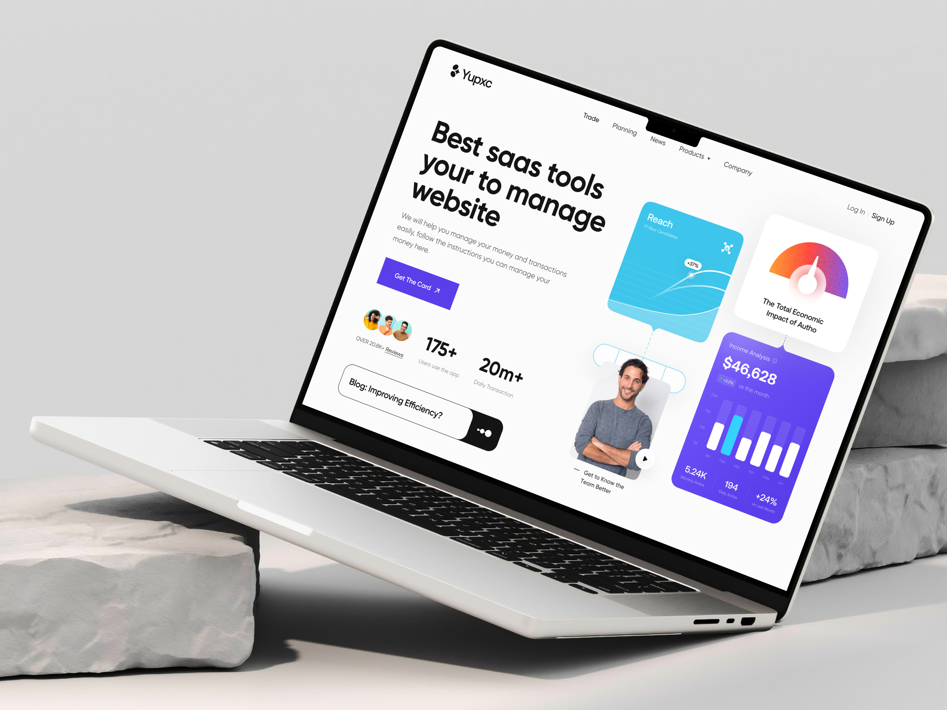 SaaS Website Header Exploration by Foysal on Dribbble