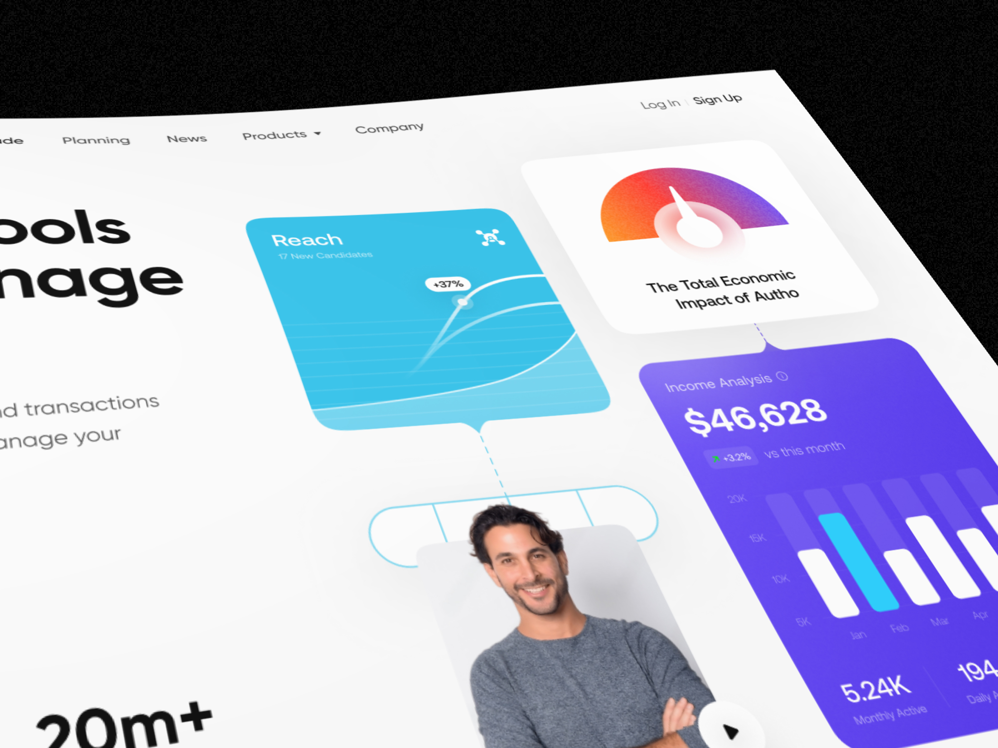 SaaS Website Header Exploration by Foysal on Dribbble
