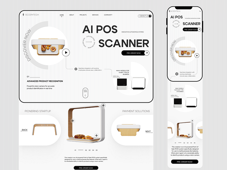 AI scanner (POS System) website by Valentyna Tkachenko on Dribbble