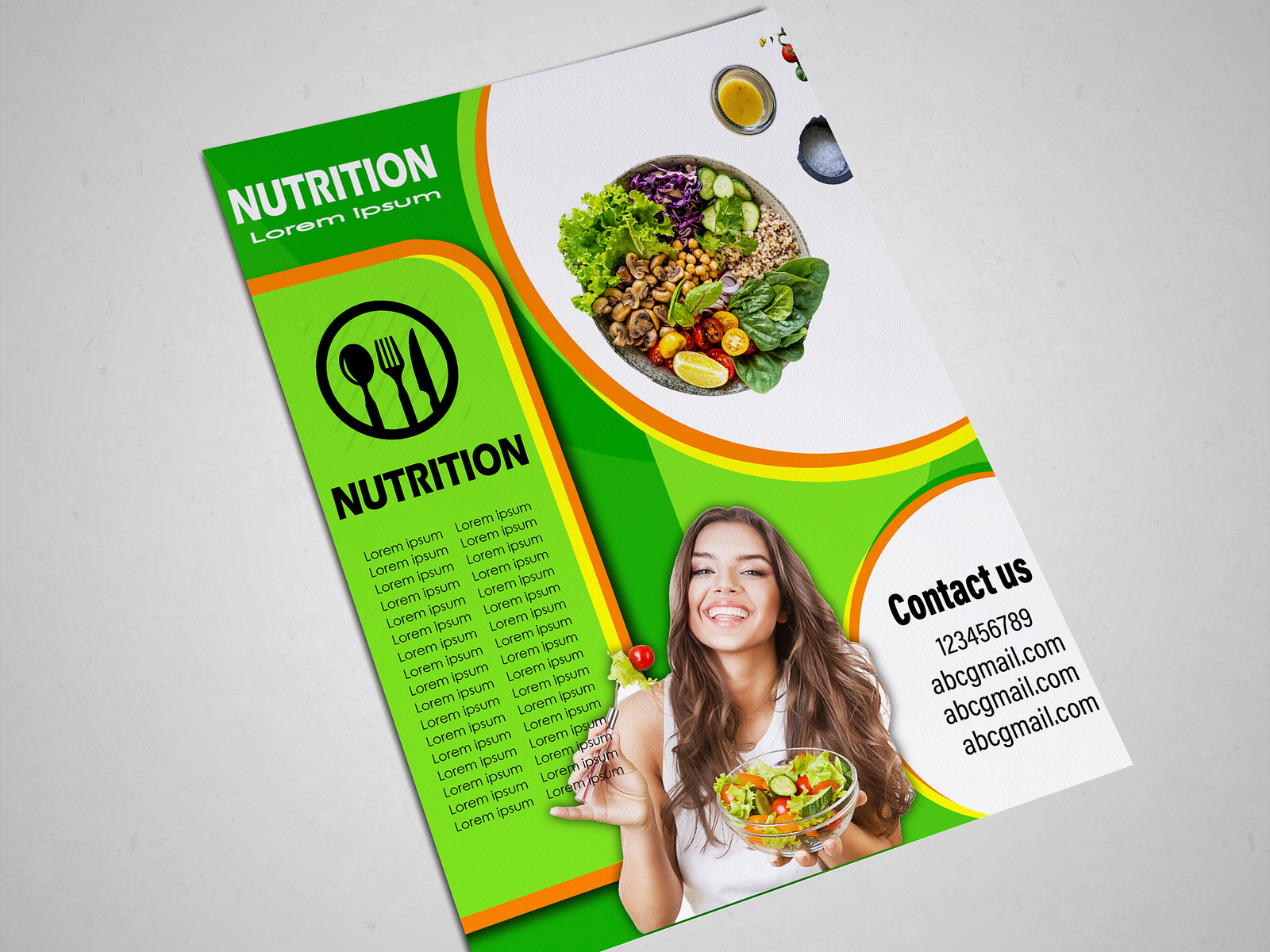Nutrition flyer by Faiza on Dribbble