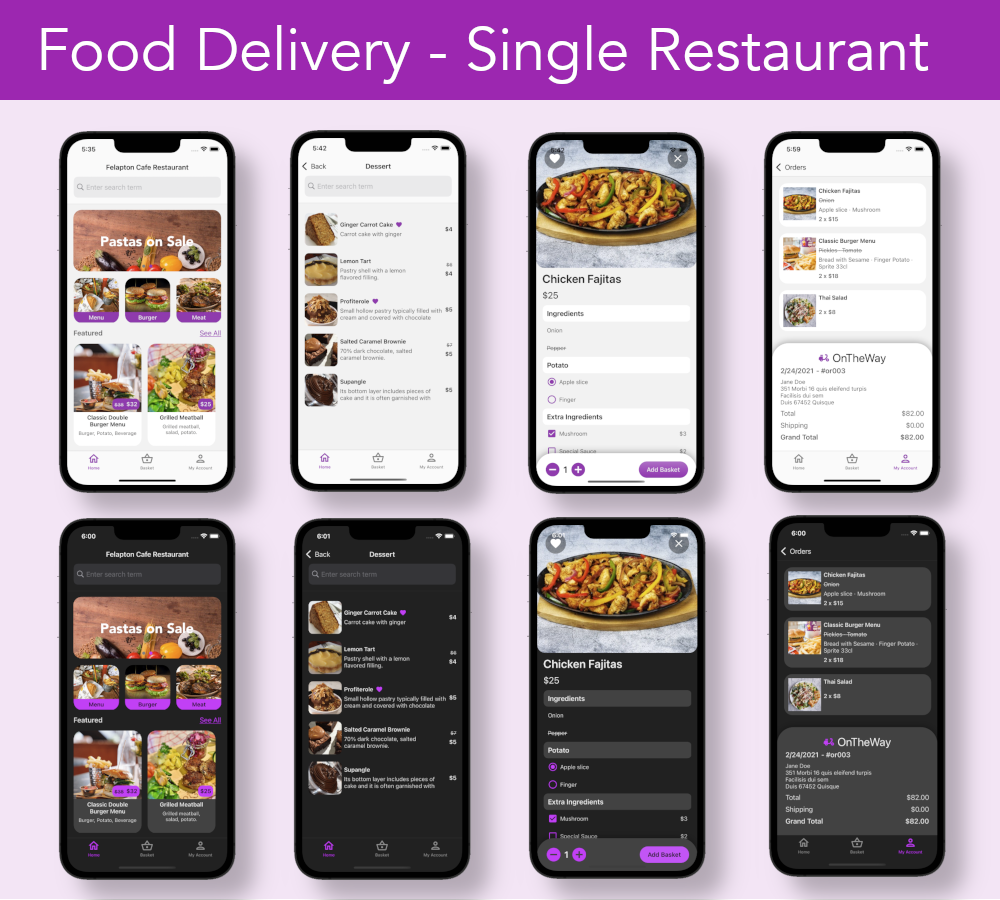 Food Delivery App-Single Rest. UI Template for MAUI and Xamarin by Zeymur on Dribbble