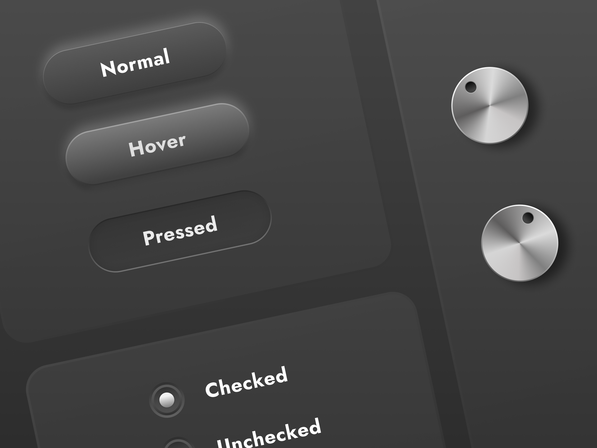 Skeiomorphic UI Elements by Salo Carrillo on Dribbble