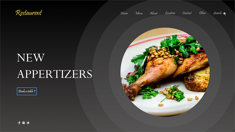 Restaurant Single Page Design by Nimnaka Kumaradasa on Dribbble