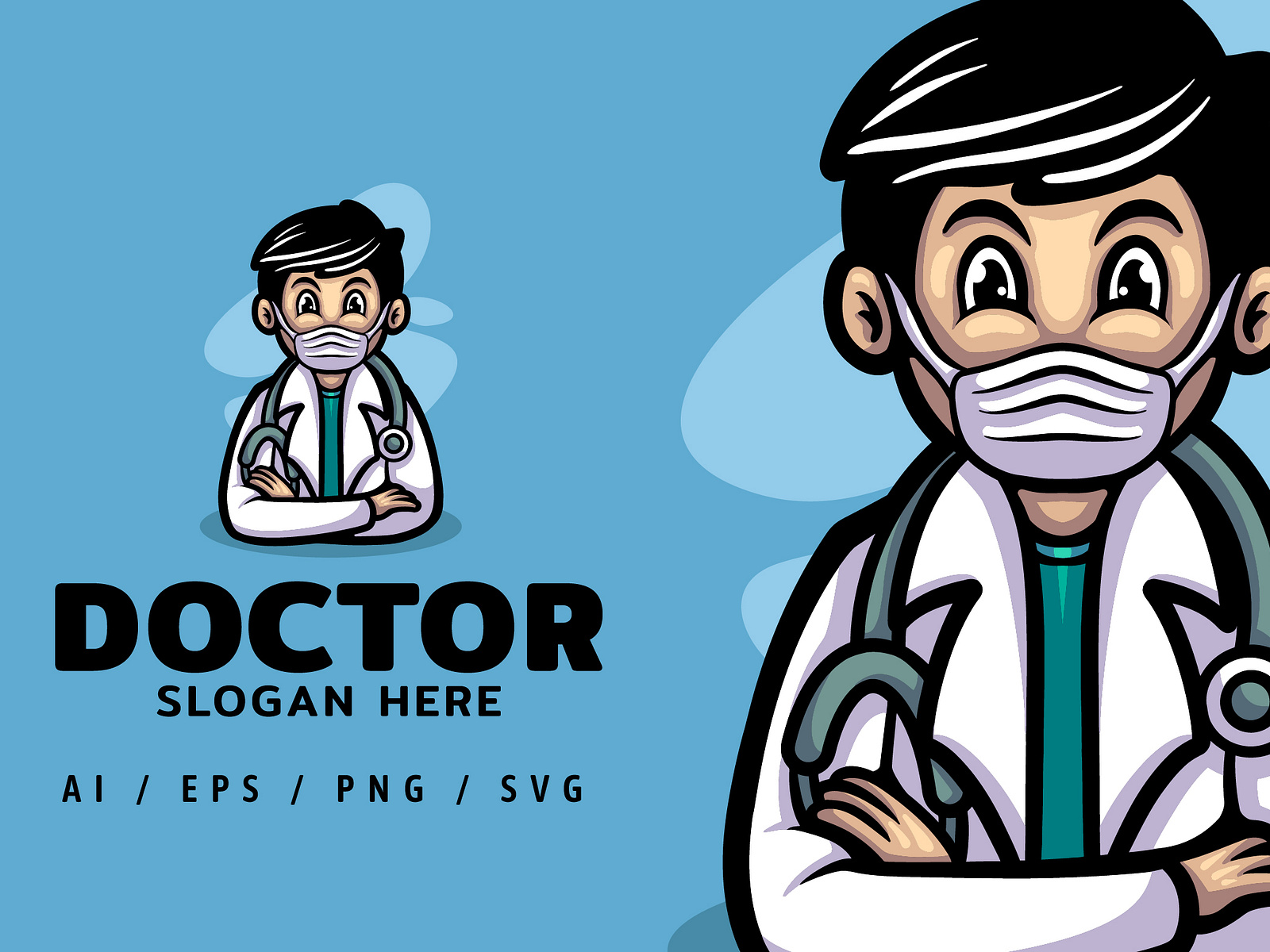 Doctor Logo Mascot Illustration by dansdesign on Dribbble