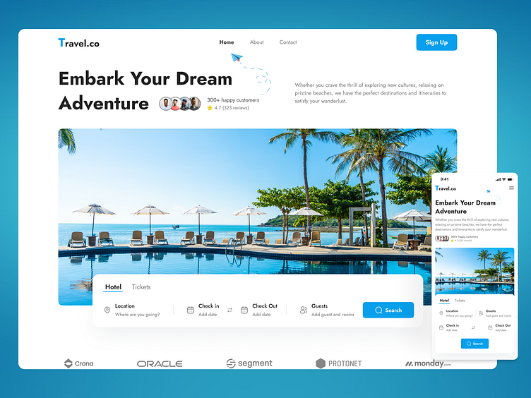 Travel Agency Landing Page| UI Design | Web Design by Anupoma Alam on ...