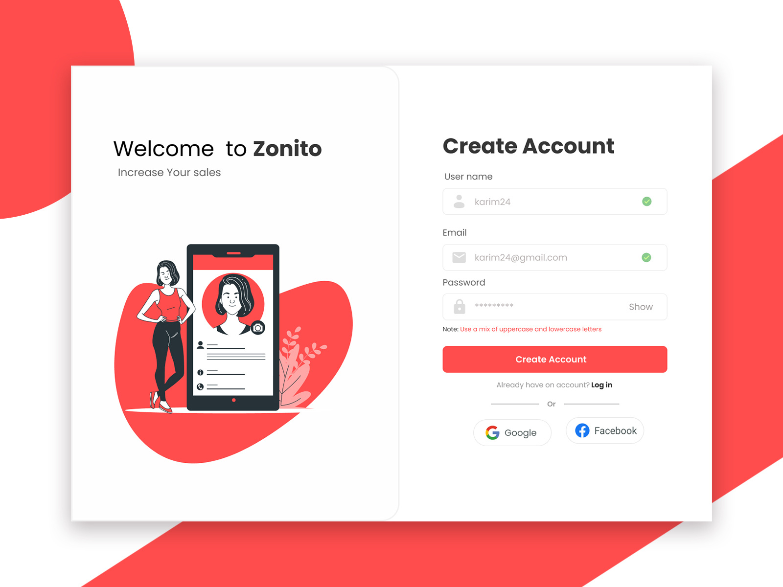 web app login ui design Screen by Md Razaul Karim on Dribbble