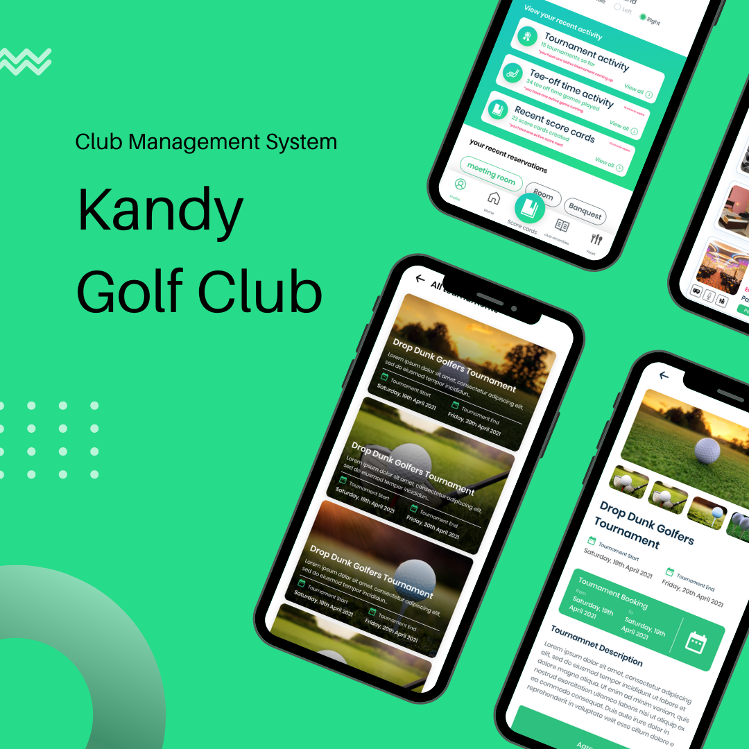 Golf Club Management System Mobile App Design by Sajith Bogahawaththa ...