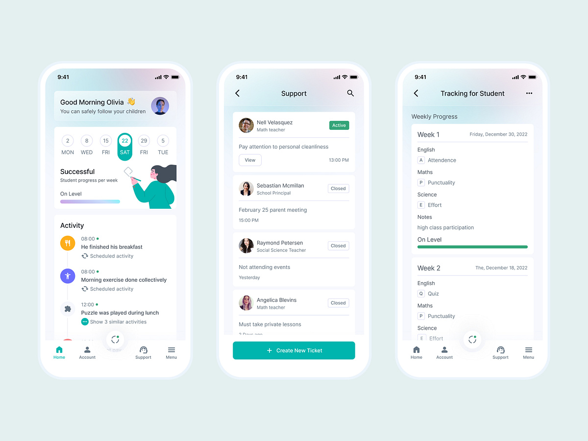 School Management App by Burak on Dribbble