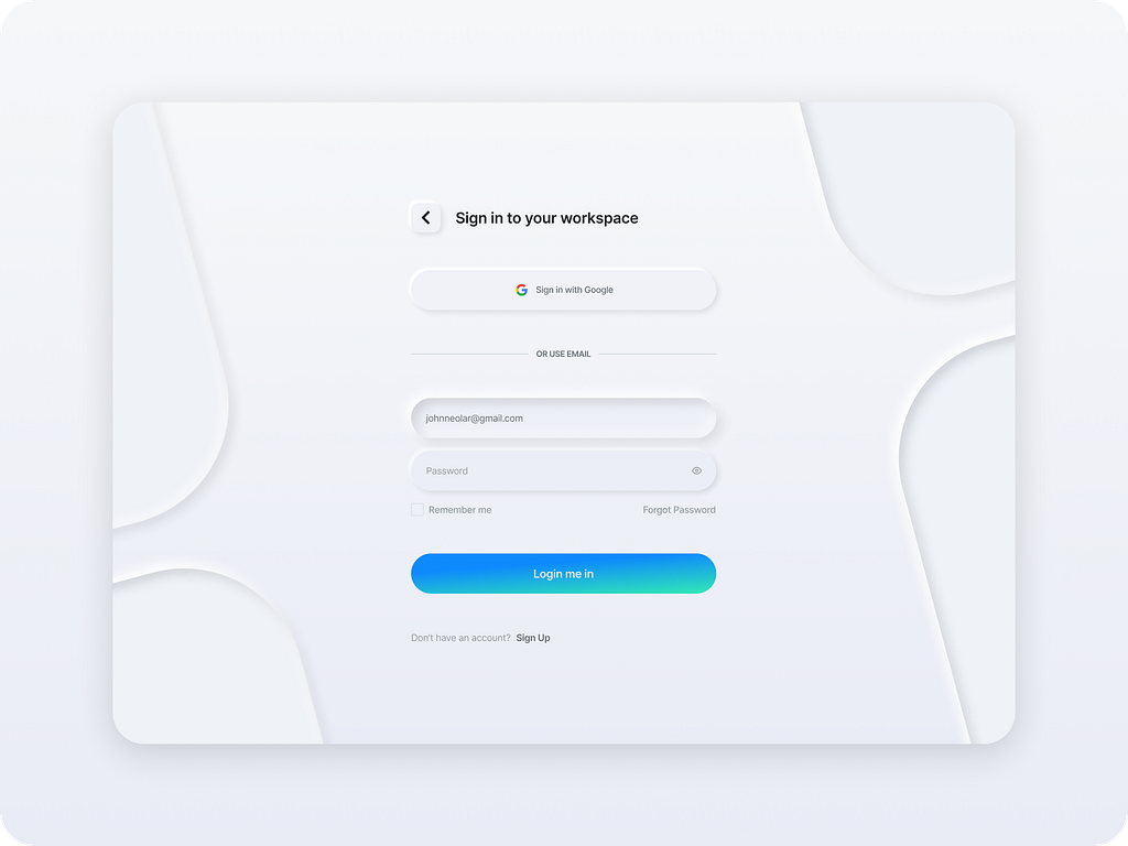 Login screen UI by blankverses on Dribbble