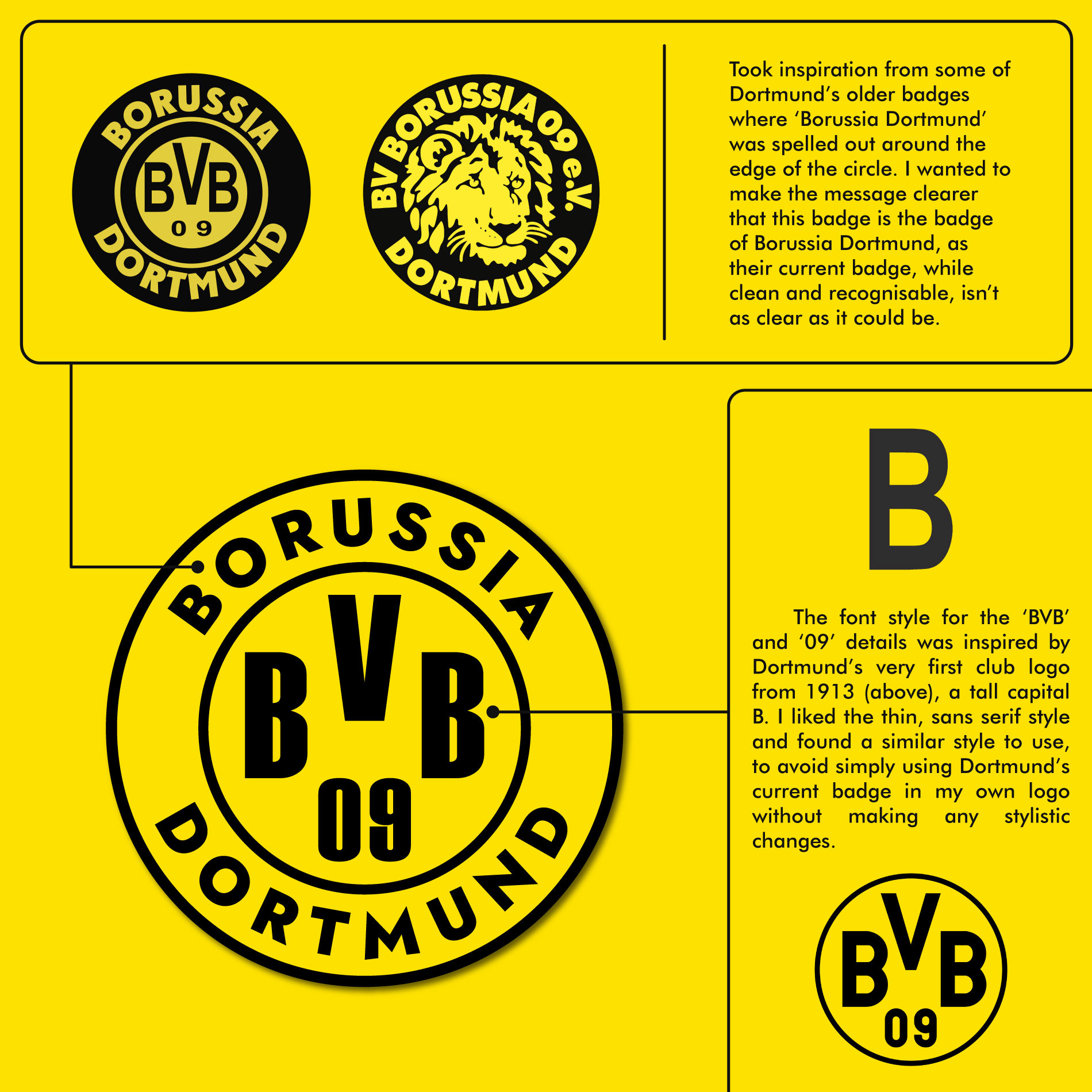Borussia Dortmund Badge Redesign by Ben H on Dribbble