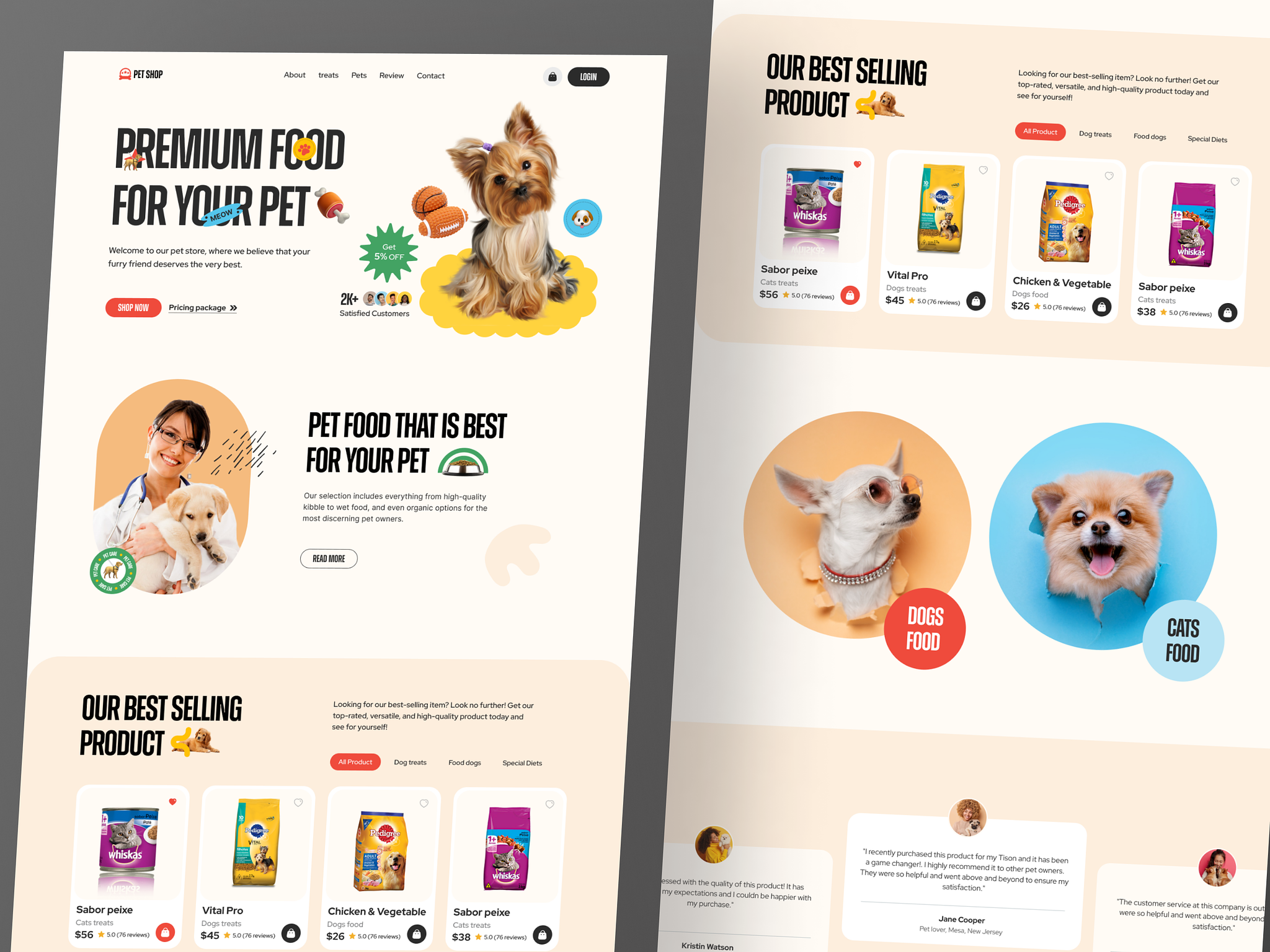 pet shop |ui ux design by omar ryad on Dribbble