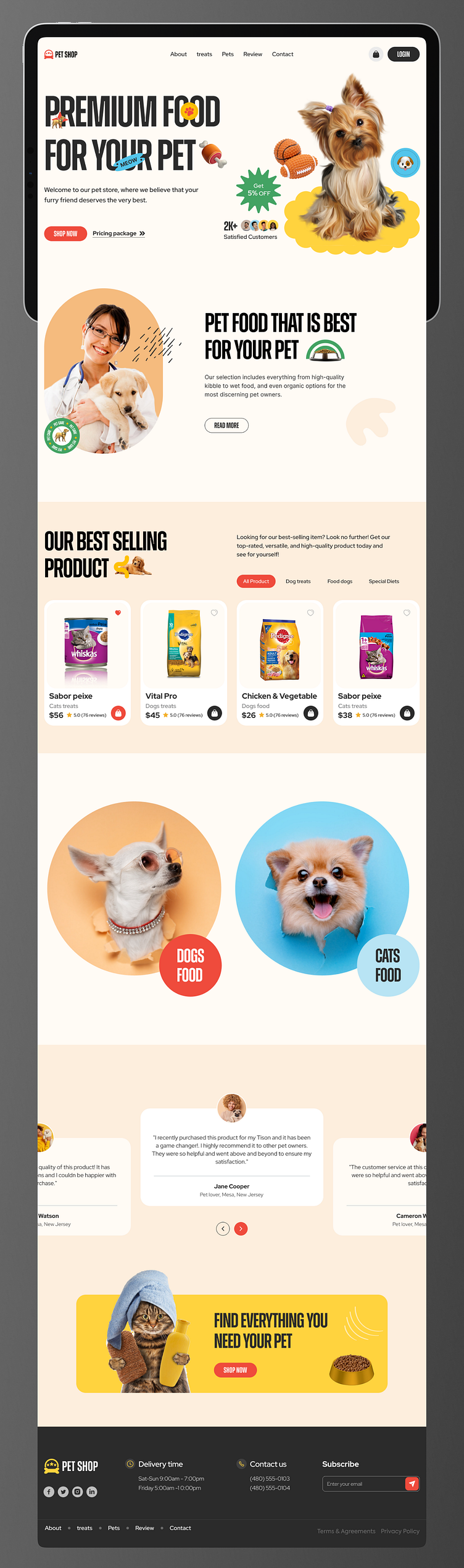 pet shop |ui ux design by omar ryad on Dribbble