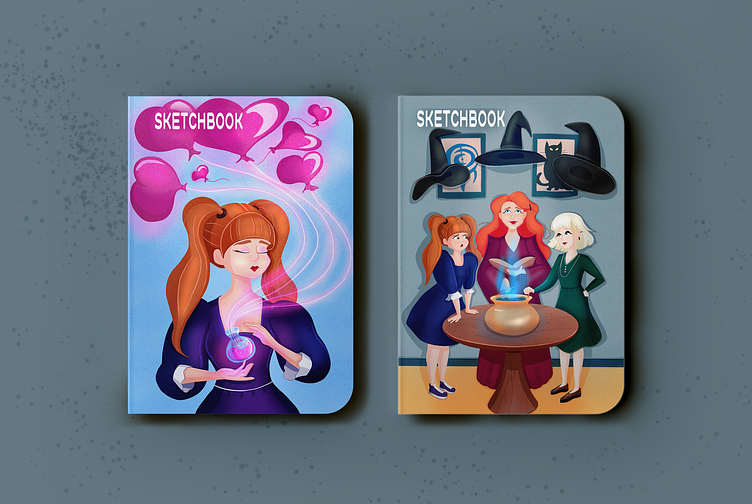 Halloween Sketchbooks. Witches. Illustration. by Daria Solovyeva on ...