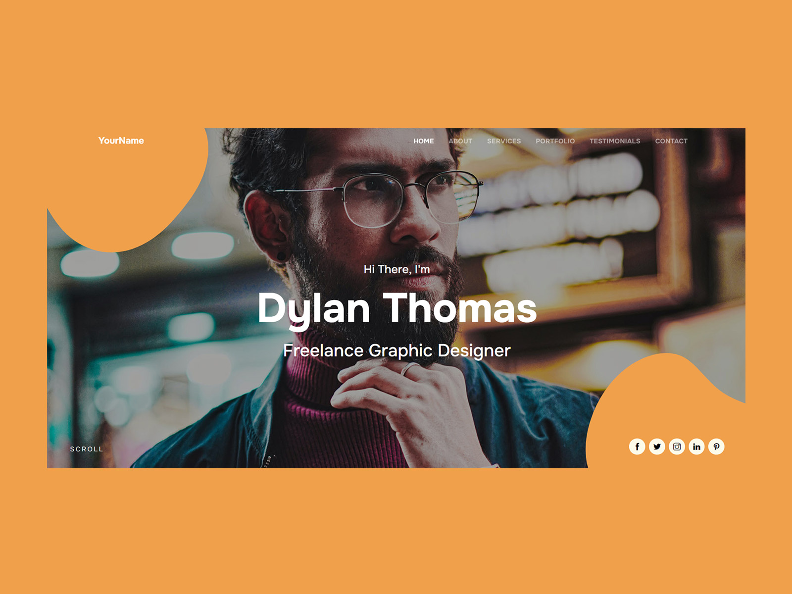 Dylan – portfolio template free for download by bootstraplily on Dribbble