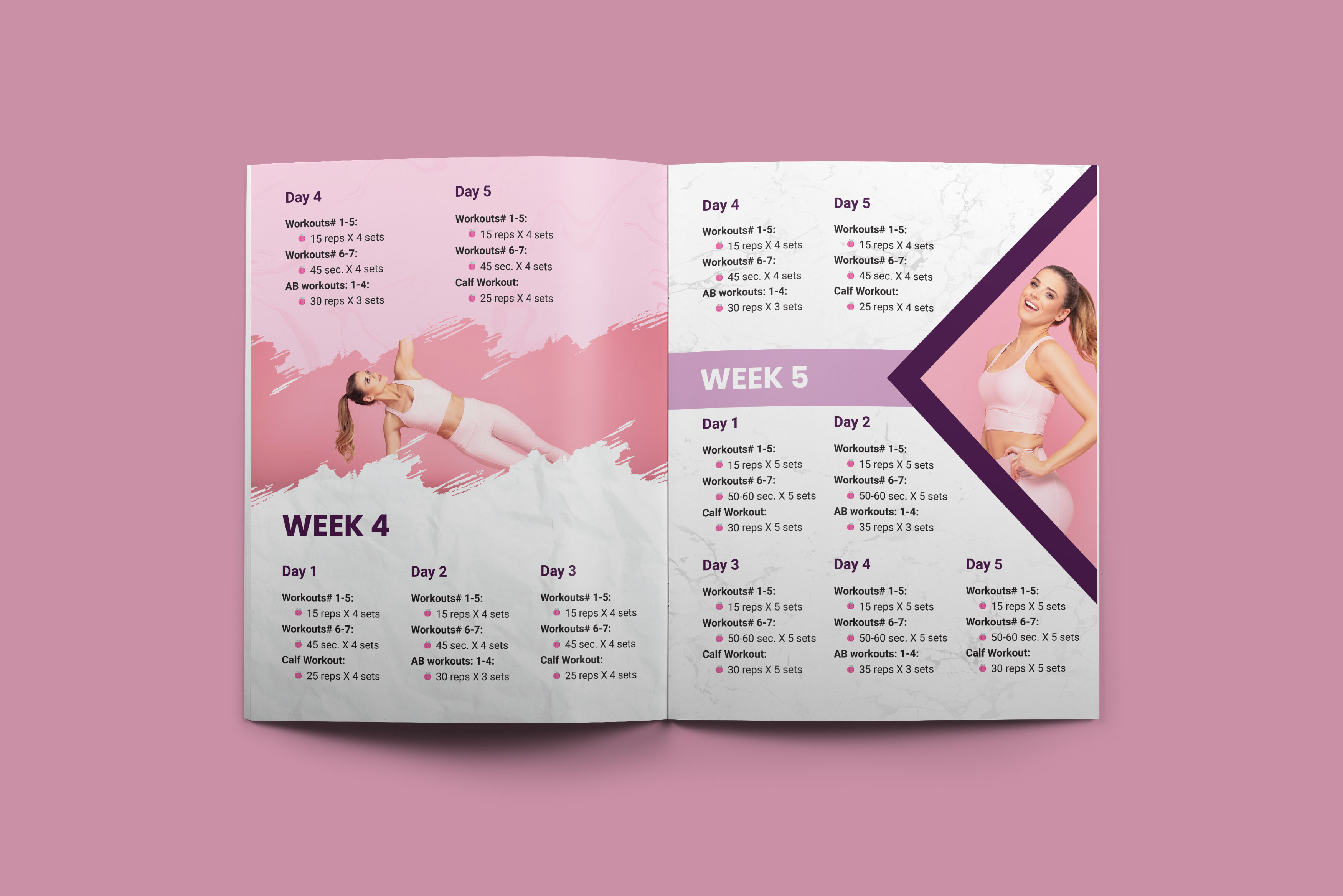10 Week Workout Plan Brochure Design by Masud Rana on Dribbble