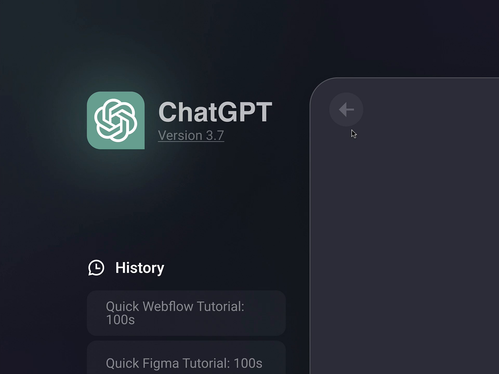 Chat GPT Redesign: Side Menu UI by Andres Gonzalez on Dribbble