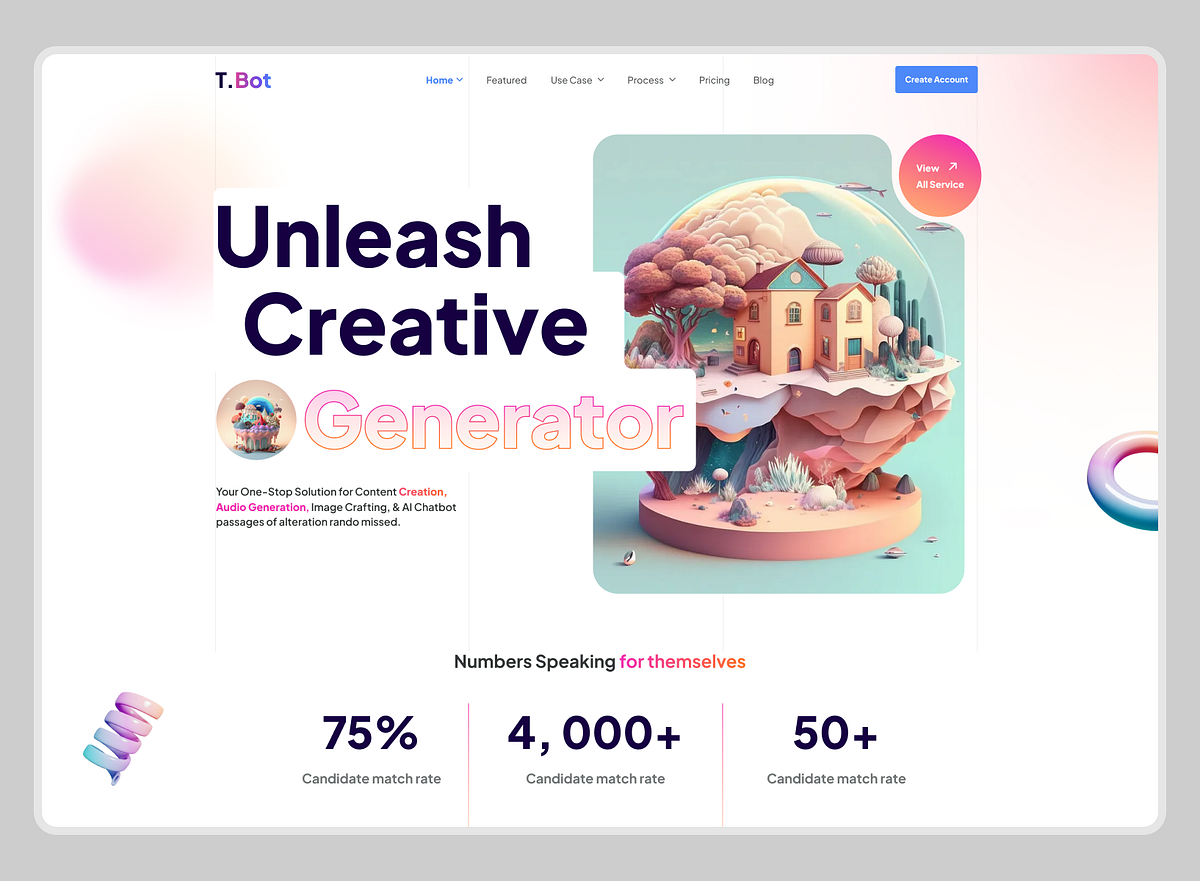 AI Art Image Generator Website design | Hero Concept by Saiful Talukdar on Dribbble